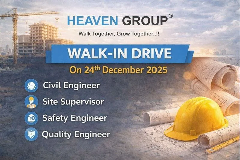 Heaven Group Walk In Drive 2025 | Civil Engineer, Site Supervisor ...