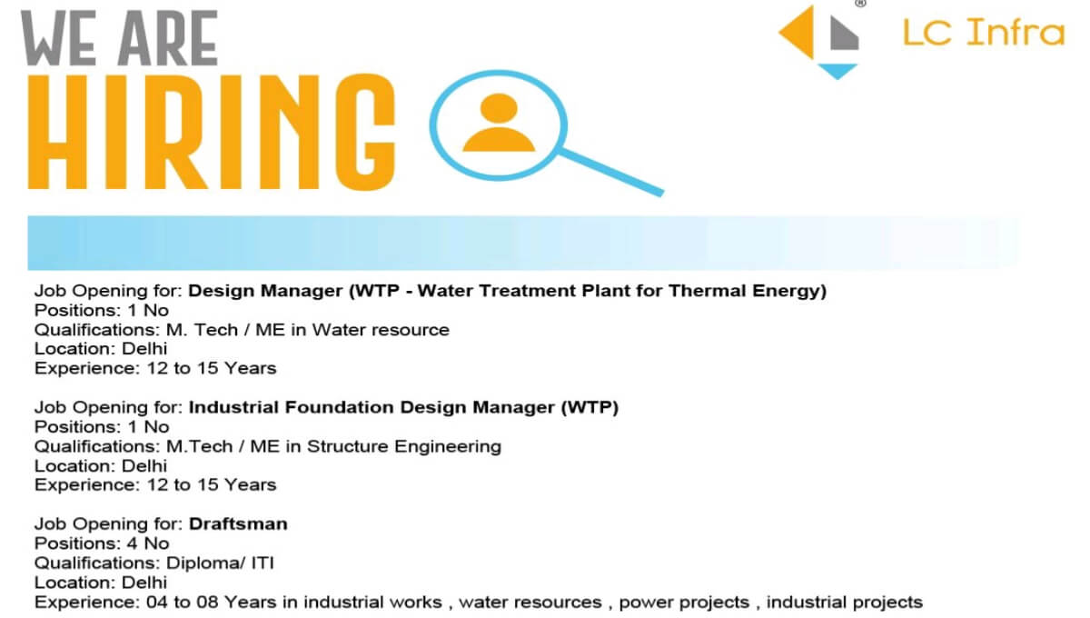 LC Infra Projects Private Limited Vacancy | Water, Wastewater ...