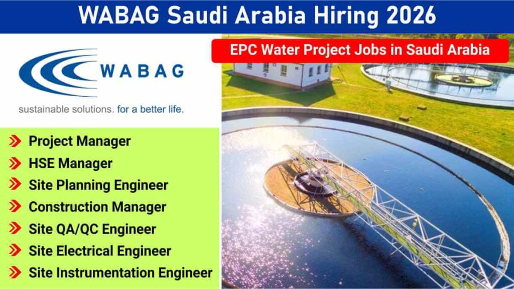 WABAG Saudi Arabia Hiring 2026 | EPC Water Project Jobs in KSA ...